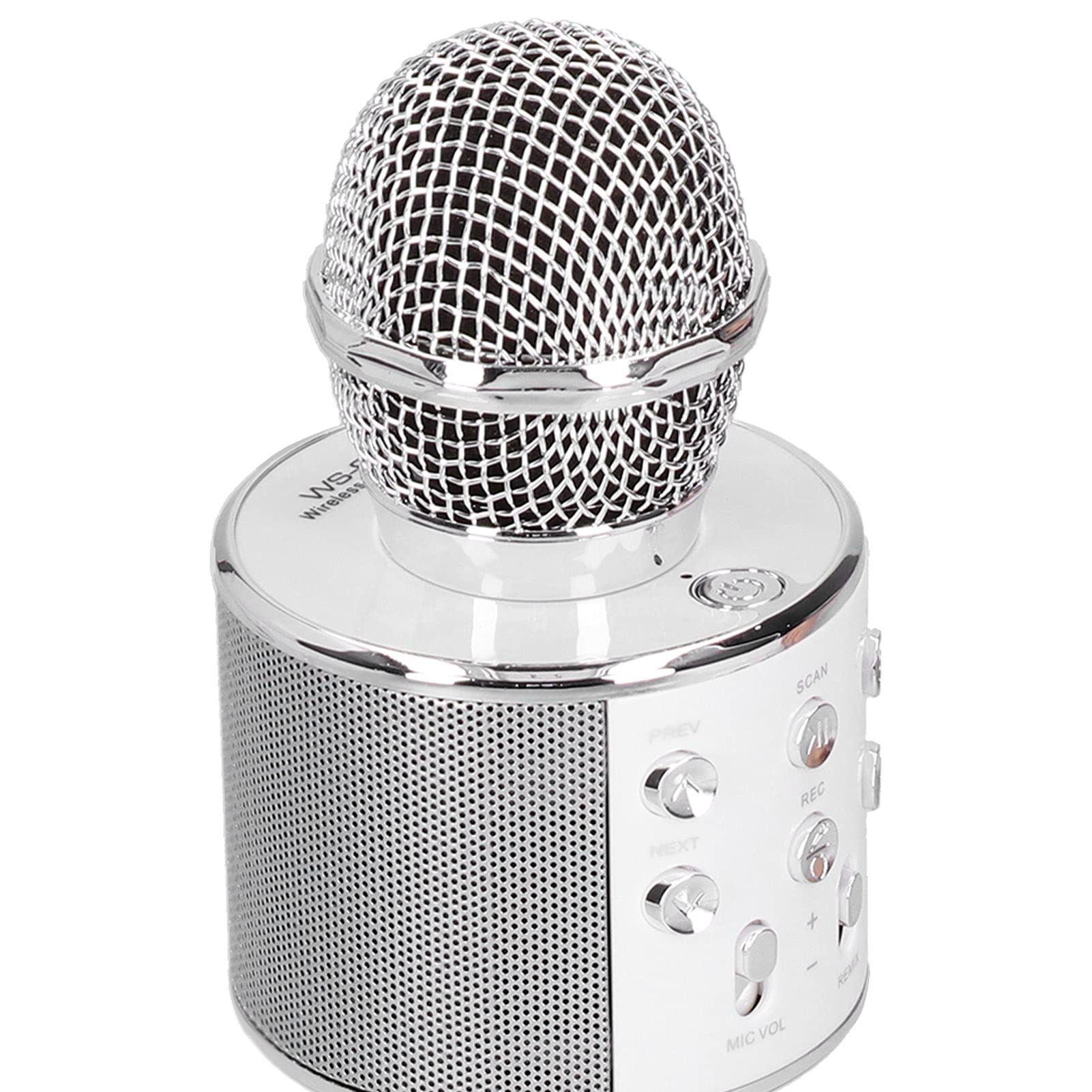 WS-858 Bluetooth Karaoke Microphone Recording 3-in-1 Handheld Portable Mic Speaker Machine Music Player Recorder for Karaoke Party Wedding Meeting