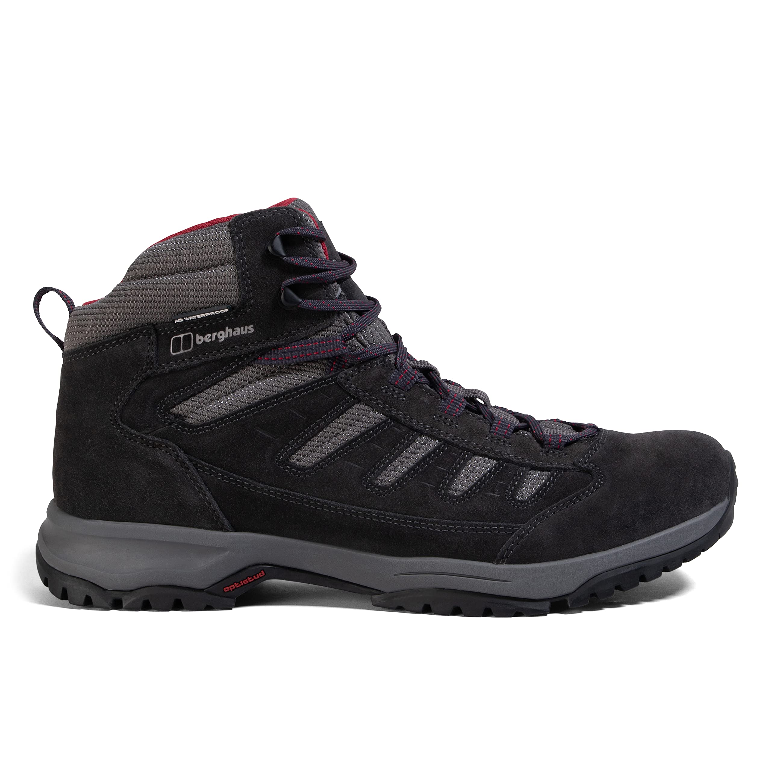 Berghaus Men's Expeditor Trek 2.0 Walking Boots High Rise Hiking, Black (Black/Red B59), 7 UK 40.5 EU
