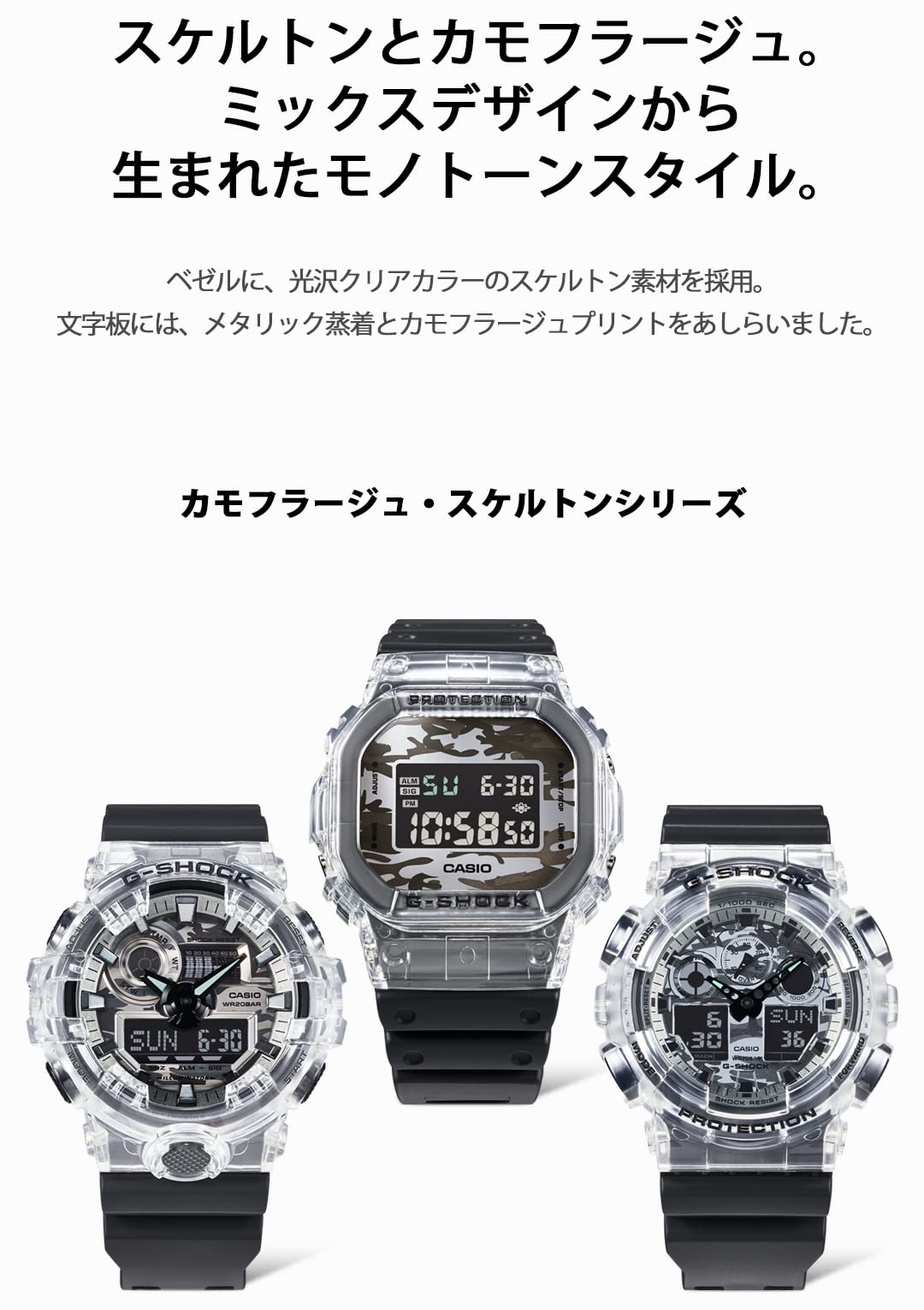 CASIO DW-5600SKC-1JF [G-Shock Camouflage Skeleton Series] Watch Shipped from Japan Aug 2022 Model