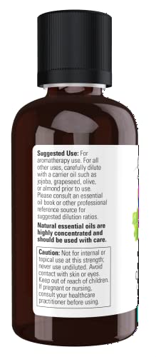 NOW Essential Oils, Oregano Oil, Comforting Aromatherapy Scent, Steam Distilled, 100% Pure, Vegan, Child Resistant Cap, 2-Ounce