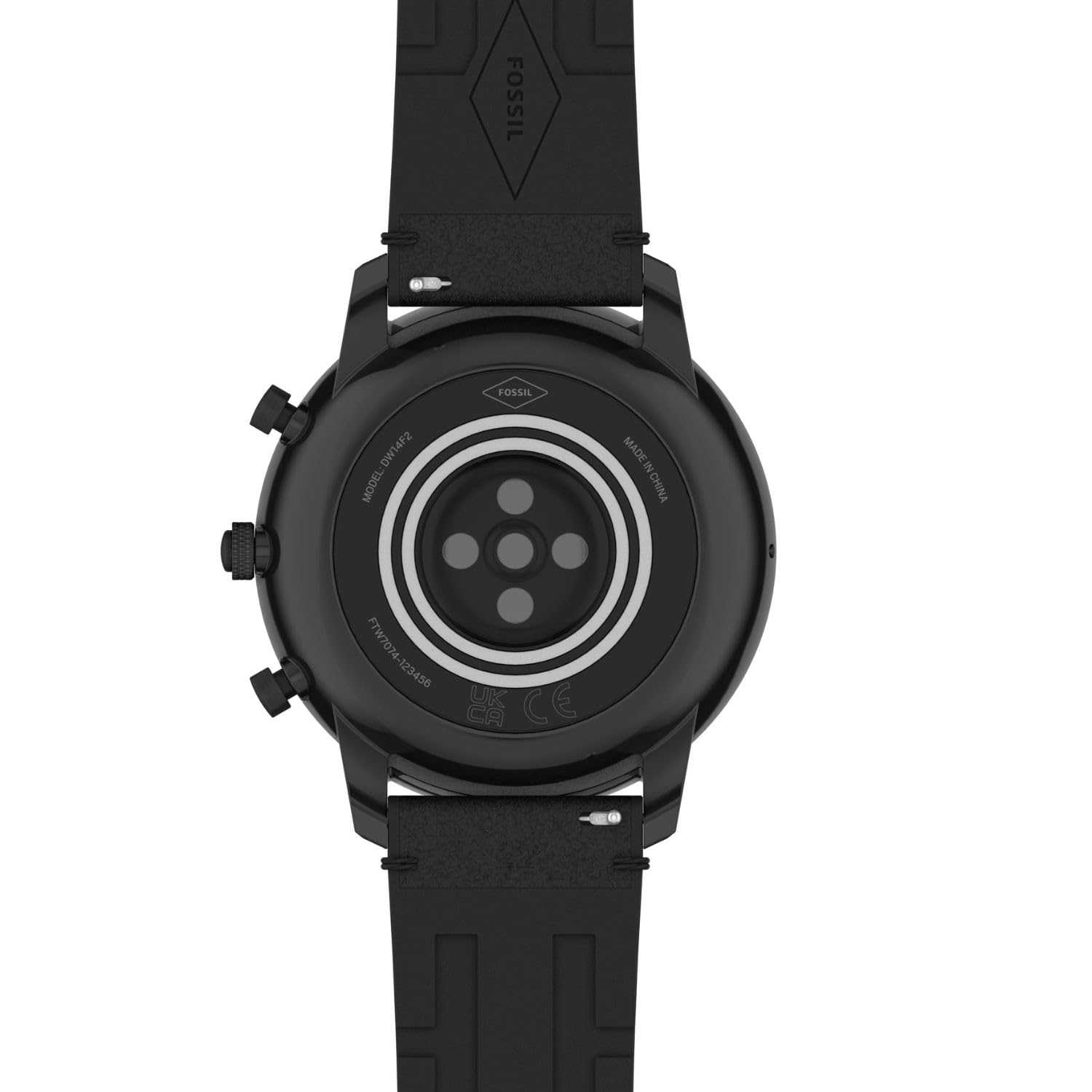 Fossil Men's Neutra Gen 6 Hybrid 44mm Stainless Steel and Leather Smart Watch, Color: Black (Model: FTW7074)