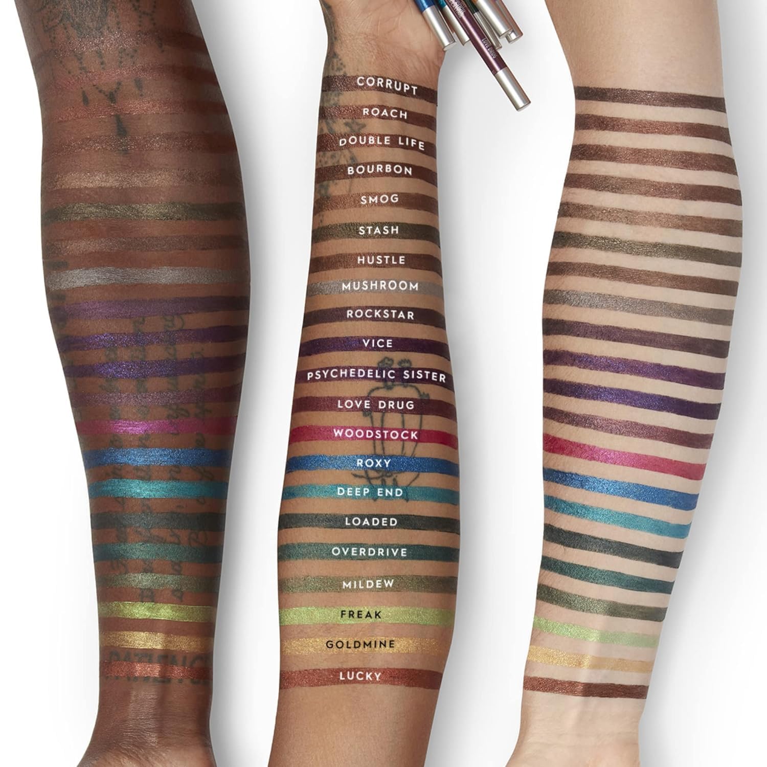 URBAN DECAY 24/7 Glide-On Waterproof Eyeliner Pencil (Mildew - Deep Green Shimmer), Smudge-Proof, Transfer-proof, Long-lasting Colored Eye Liners, Hydrating Vitamin E, Cruelty-free - 0.04 oz