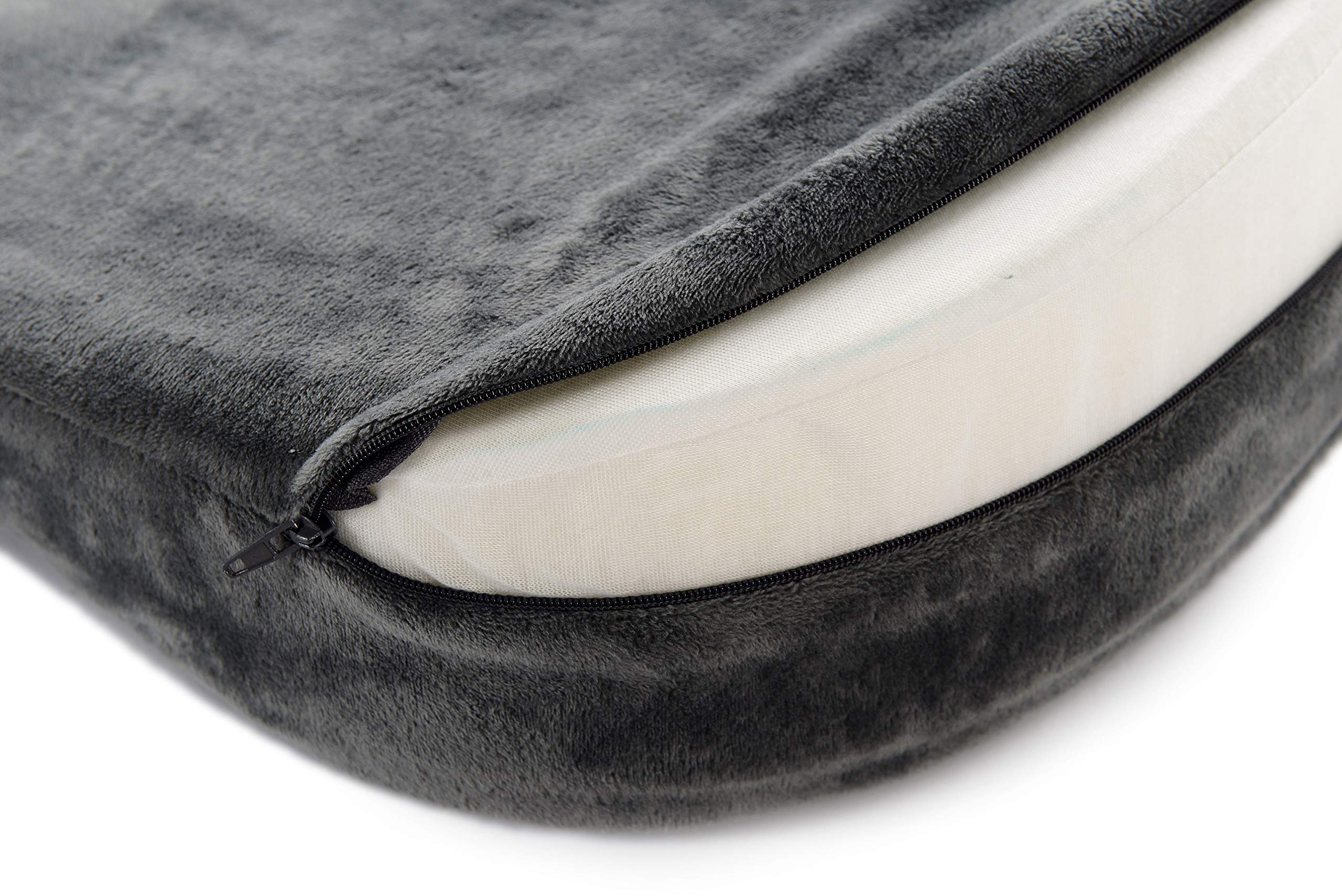 Cheer Collection Memory Foam Maternity Wedge Cushion | Pregnancy Pain Relief Belly Support Pillow with Removable Microplush Washable Cover