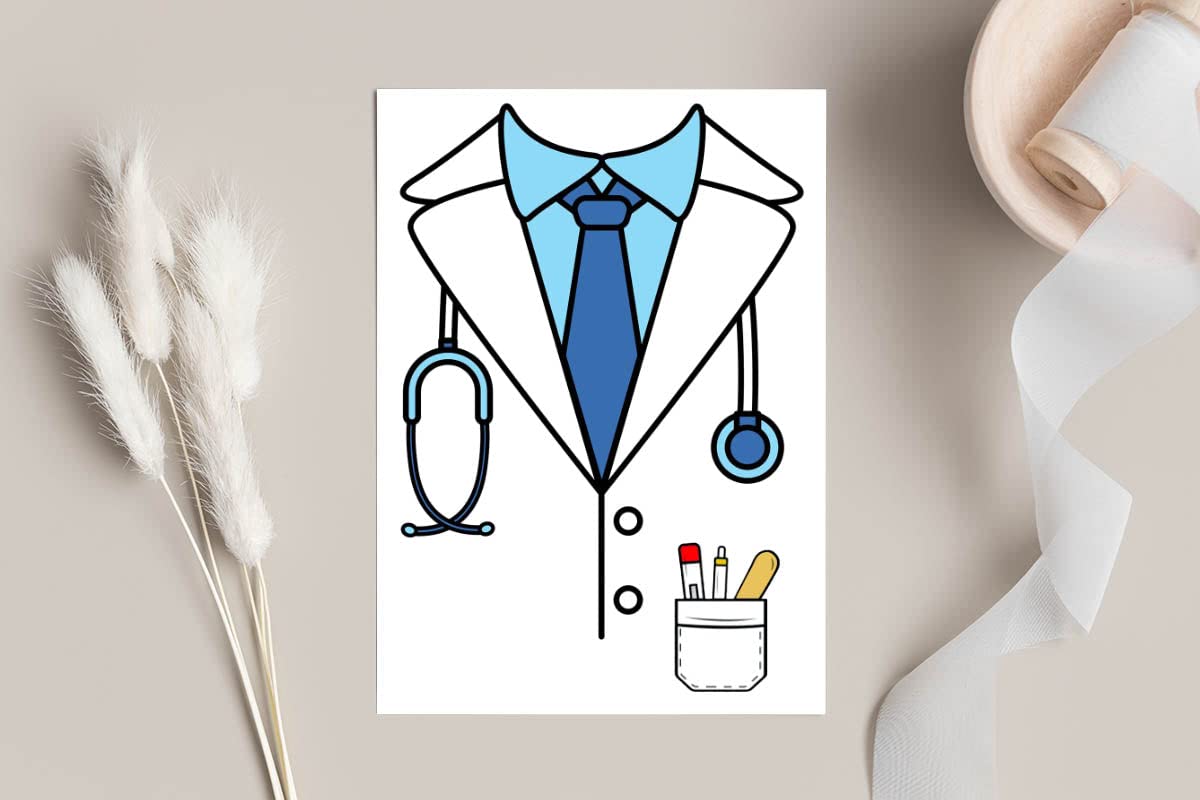 Doctor Card - Medical School Graduation Card - White Coat Ceremony - Doctor thank You - Gift for Him Her