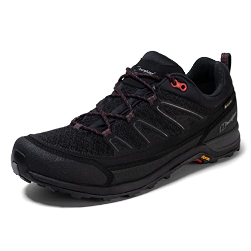 Berghaus Men's Low Rise Hiking Boots, Black Black Red B59, 40.5