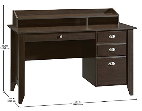 Sauder Shoal Creek Desk, Jamocha Wood finish
