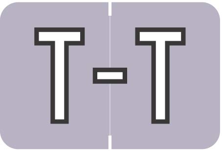 Doctor Stuff - File Folder Labels, Alphabet Letter T, Barkley/Sycom FABKM - BRAM Series Compatible Alpha Stickers, Lavender, 1" x 1-1/2", 500/Roll
