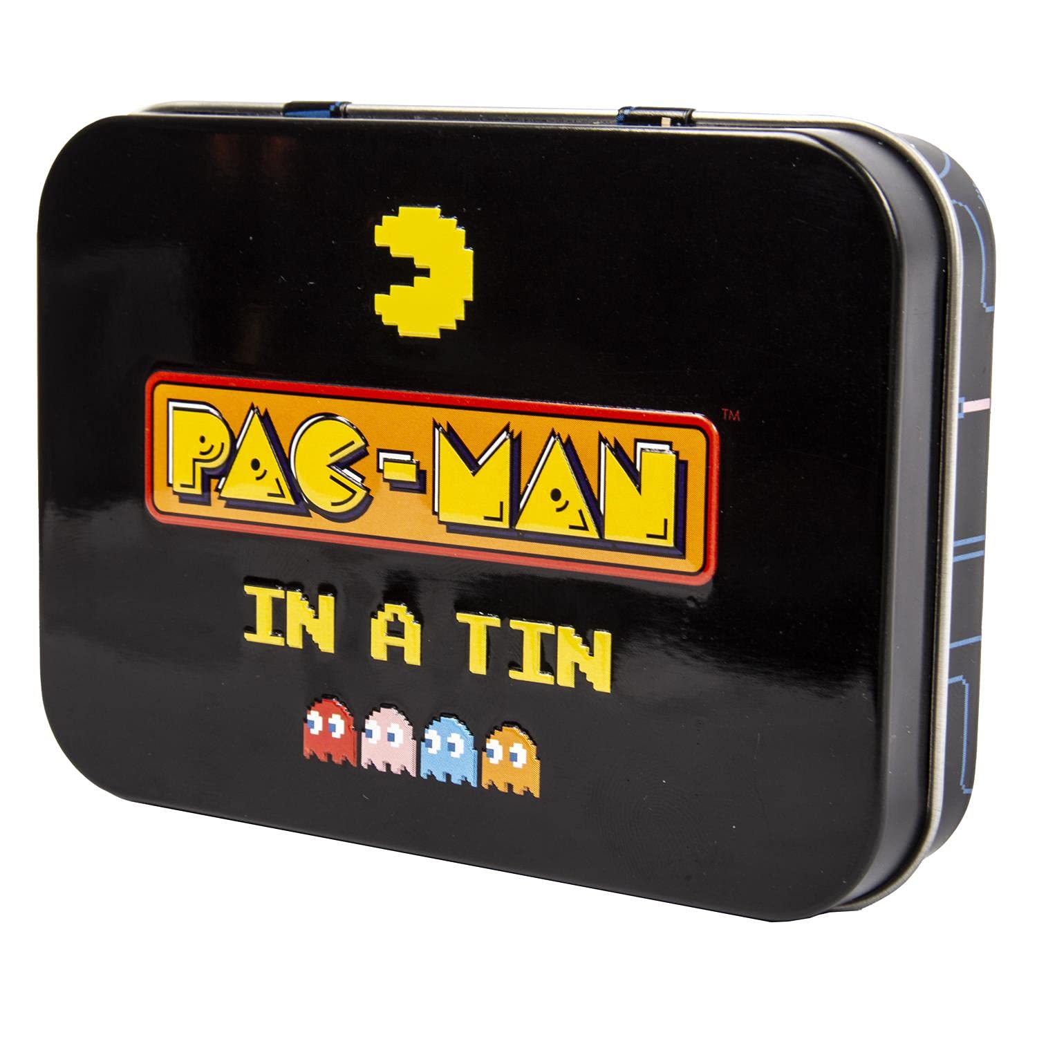 PAC-Man Arcade Game in a Tin. Full Colour 8-bit Game with Original Sounds & Graphics. Classic PAC-Man Gameplay. Includes 2.4” Screen. Officially Licensed PAC-Man Merchandise.