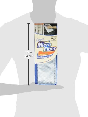 Zwipes Microfiber Glass Mirror and Window Cleaning and Polishing Cloth | Dual-Sided | 2 Pack, Blue