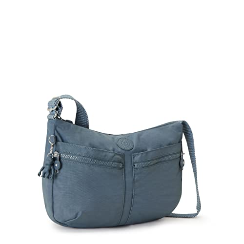 Kipling Women’s Izellah Crossbody, Super Light Everyday Purse, Nylon Shoulder Bag, Brush Blue