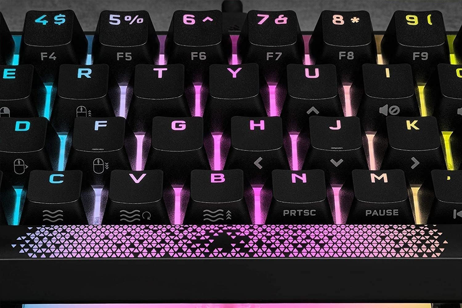 HIZLJJ Mechanical Gaming Keyboard, Adjustable RGB Lighting Single Keys, Small and Portable, Fast Rebound/Quick Response