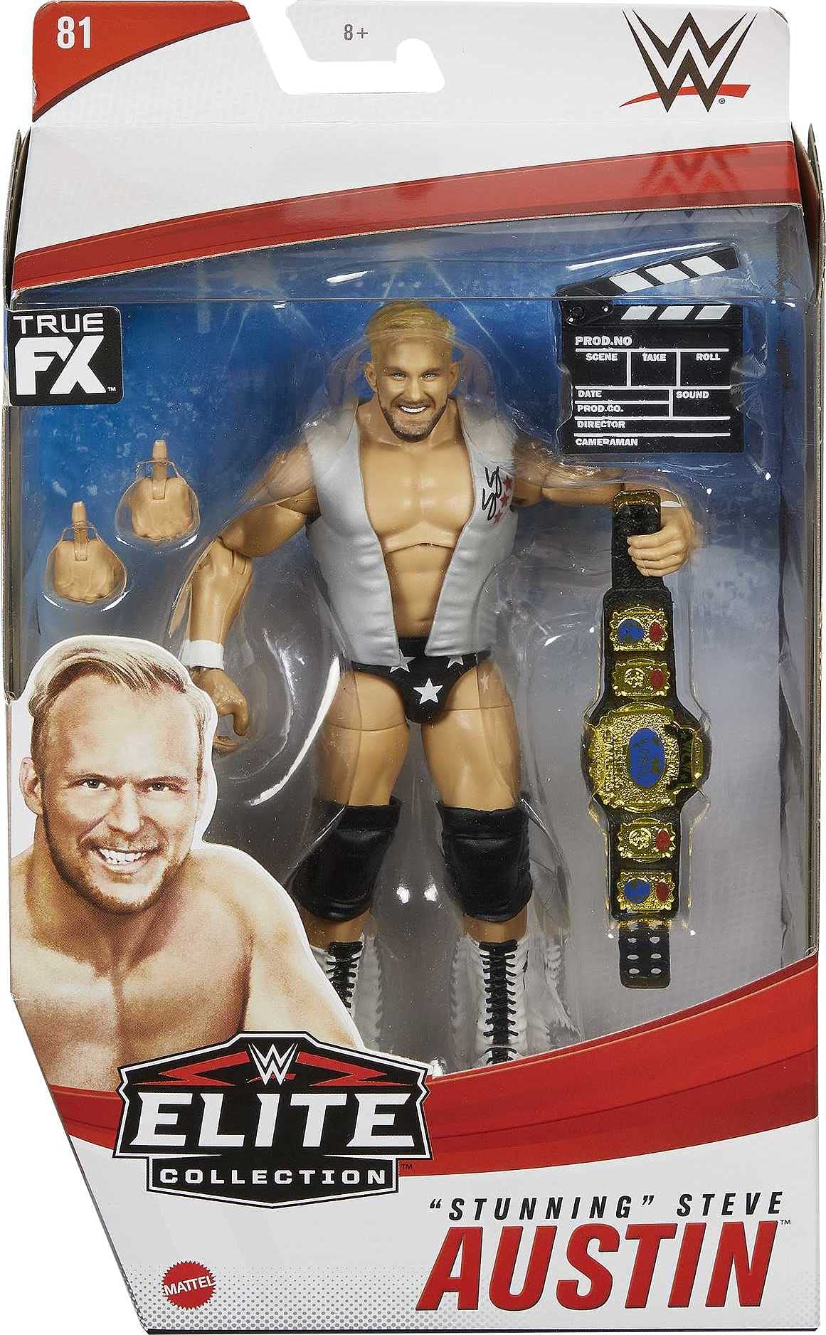 WWE Stunning Steve Austin Elite Collection Series 81 Action Figure 6 in Posable Collectible Gift Fans Ages 8 Years Old and Up