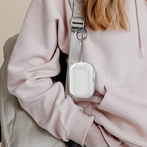 Foweroty Compatible Airpods Pro 2/1 Case Clear, Soft TPU Transparent Protective Cover for Women Men Shockproof iPods Pro 2 Case Skin for Airpods Pro 2/1 Charging Case,Clear