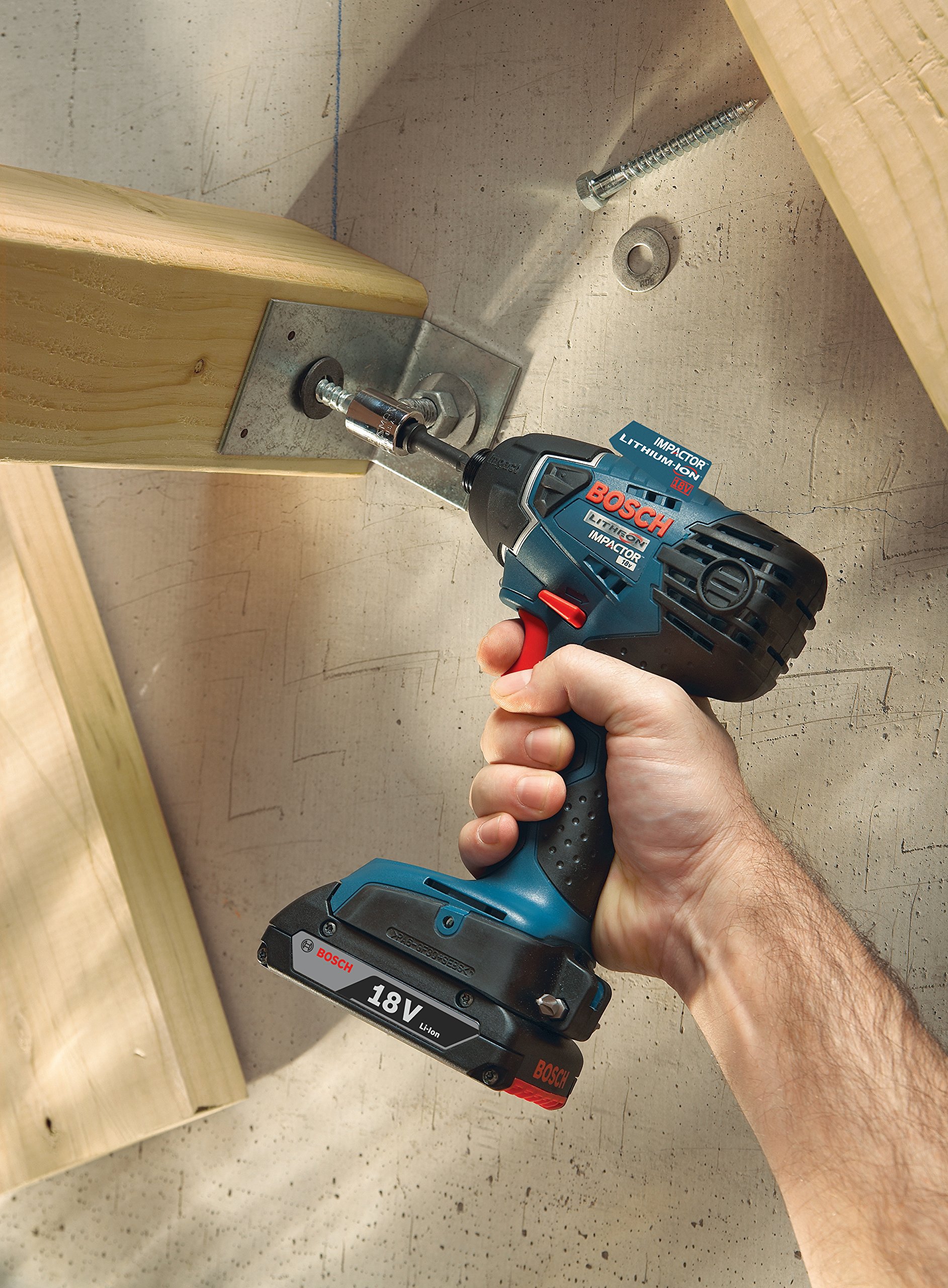 BOSCH Bare-Tool 25618B 18-Volt Lithium-Ion 1/4-Inch Hex Impact Driver,Blue