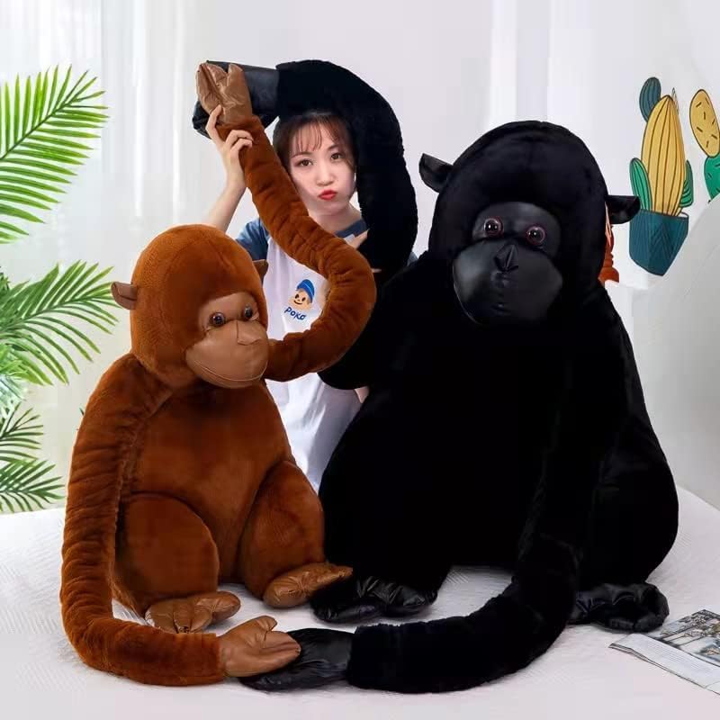 KLLKR Plush Soft Huge Gorilla Stuffed Animal Soft Huggable Gorilla Pillow Super Soft Plush Doll Animal Toy for Kids and Adults Cuddlekins