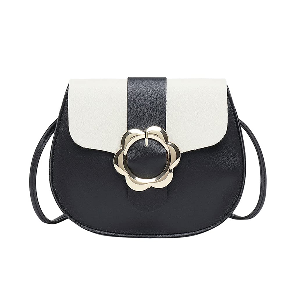 Pamayaneen Small Crossbody Bags for Women Saddle Shoulder Bag with Flower
