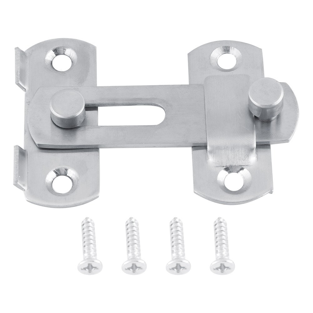 Stainless Steel Hasp Latch Lock Sliding Door Lock Fitting Room Lock A Type Latch Sliding Door for Window Cabinet Fitting Room Accessorries 2.76x1.97inch