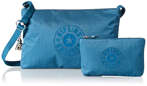 Kipling womens Women’s Atlez Duo Pouch Gift Set, Includes Holiday Gifting Box, Lightweight Nylo Crossbody Handbag, Dynamic Beetle, 9.75 L x 6.5 H 1.25 D US