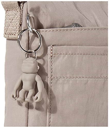 Kipling womens WomenÂ’s Sebastian Bag, Super Light, Durable Messenger Bag, Nylon Shoulder Crossbody Bag, Grey Gris, 9 L x 8.5 H 1.75 D US