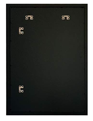 Frame Amo 13x19 Black Picture Frame, White Mat with 10.5x16.5 opening for 11x17 Image, 1 Inch Border, Acrylic Front