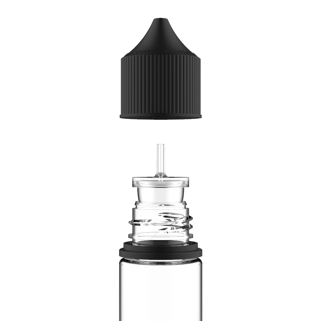 Chubby Gorilla 60ML Unicorn Bottle Clear Bottle/Black Cap V3 (5 Pack)
