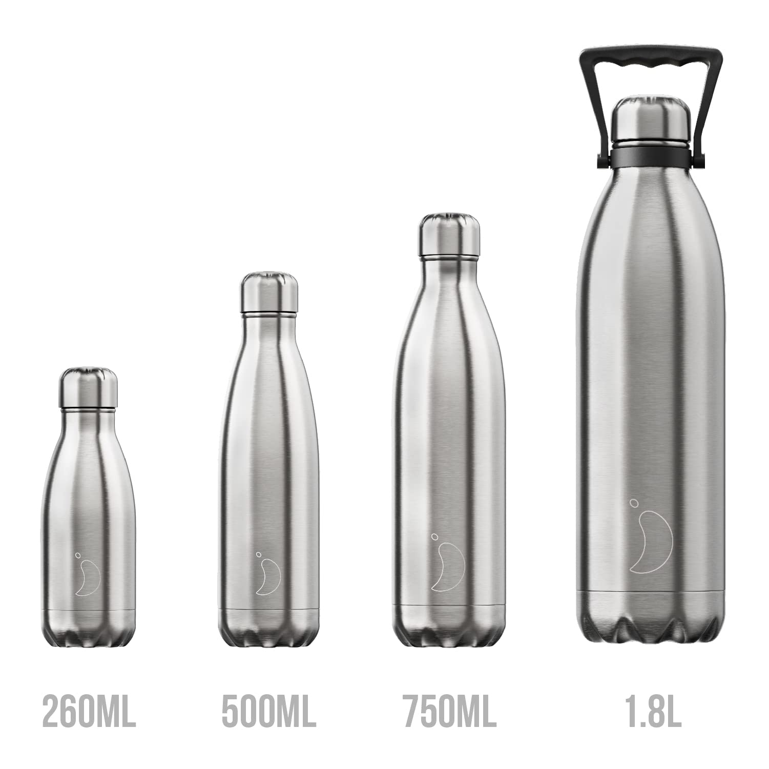 Chilly's Water Bottle | Stainless Steel and Reusable | Leak Proof, Sweat Free | Stainless Steel | 750ml