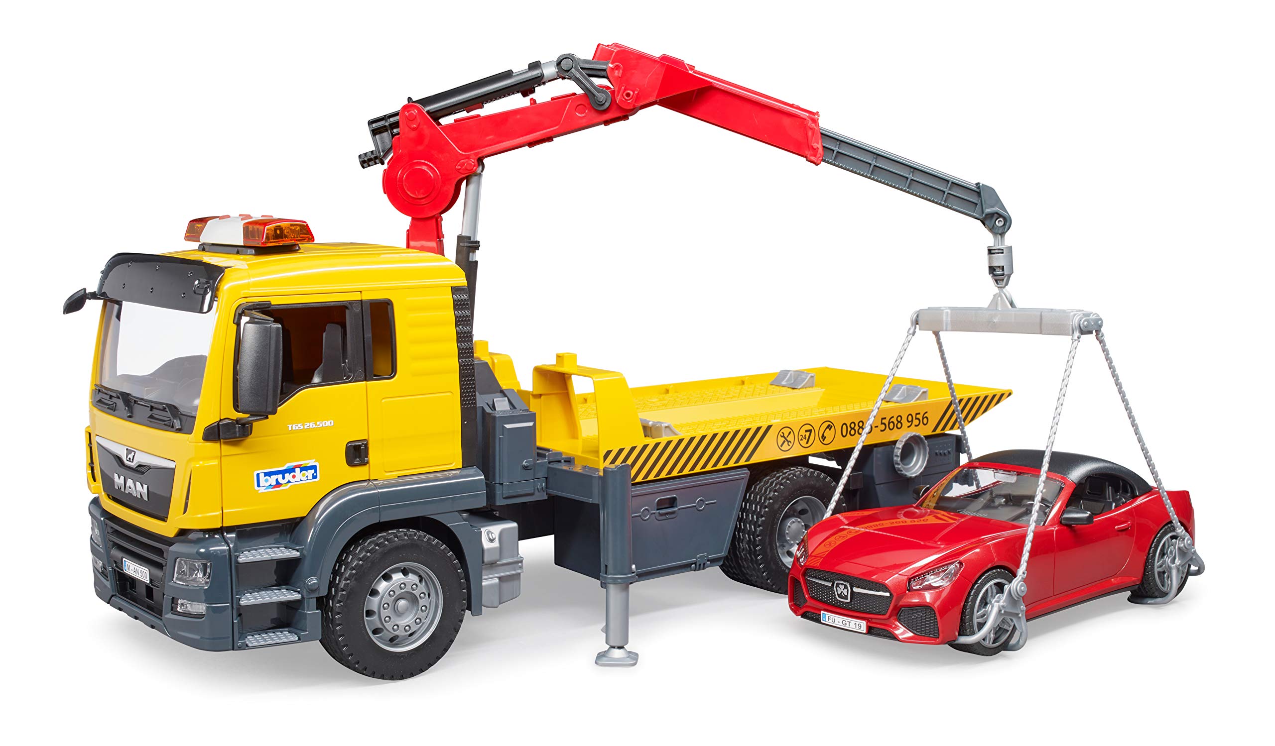 Bruder 03750 Man TGS Tow Truck Roadster and Light and Sound Module