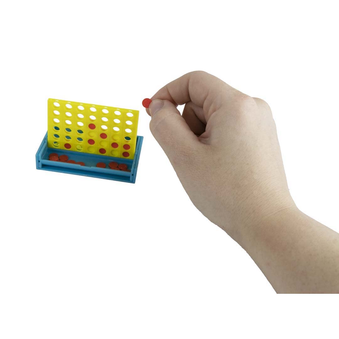 World's Smallest Connect 4 Board Game, Miniature Classic Game with Grid, Case & Tokens, Fun for All Ages, Family Games for Kids, Perfect for Stocking Stuffers, Easter Baskets, Party Favors, Ages 6+