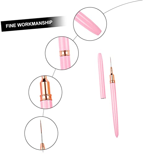 FRCOLOR Nail Art Drawing Pen Pinceles Para Acrilico Uñas Pinceles Para Uñas Acrilicas Pedicure Tools Rhinestone Dotting Pen Liner Brush for Nails Nail Liner Pen Nails Brush