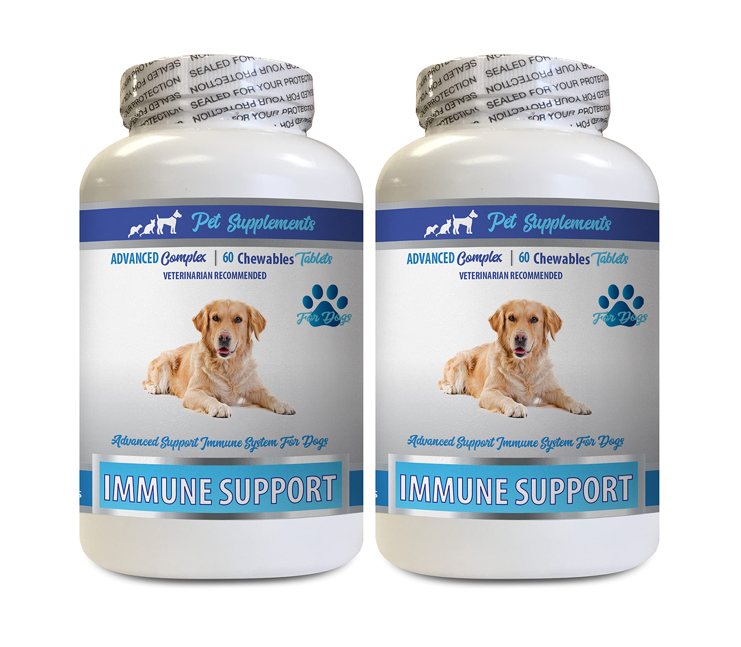 Dog antioxidant Supplements - Advanced Dog Immune Support - Veterinarian Recommended Complex - Organic Turmeric for Dogs - 2 Bottles (120 Treats)