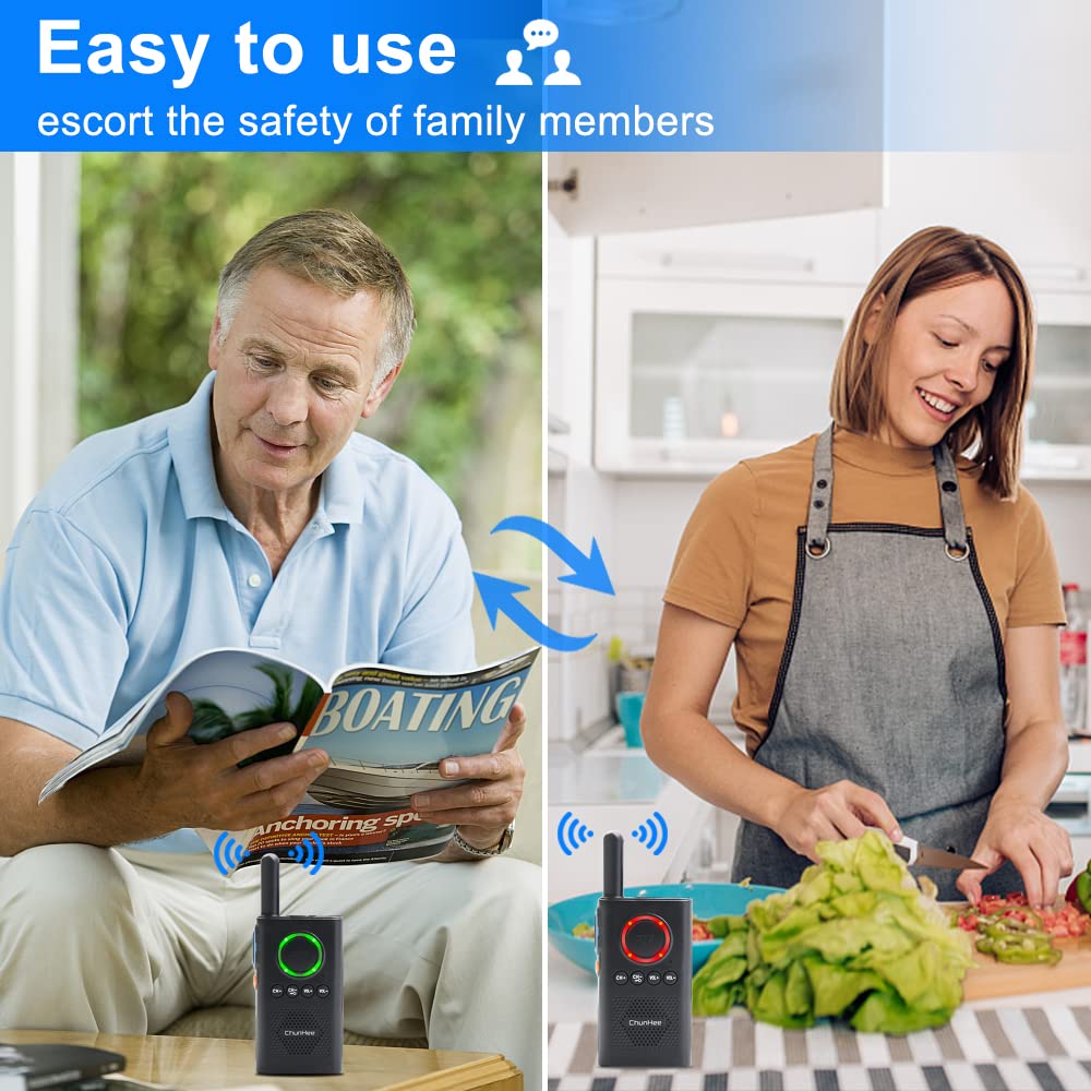 ChunHee 8 Pack Intercom Wireless for Home House Intercom Elderly Seniors Business Intercom System Room to Room Communicator