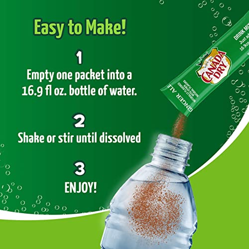 Canada Dry Powder Drink Mix β ginger flavor, Sugar Free & Delicious (Variety, 30 Sticks)