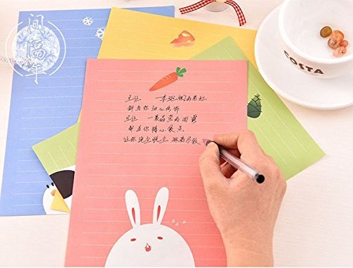 SCStyle 30 Cute Lovely Kawaii Cartoon Animal Design Version 2 Writing Stationery Paper with 15 Envelope