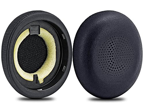 Earpads Replacement for Elite 45h, Evolve2 65 MS/UC Wireless Headphones - Protein Leather/Ear Cushion/Ear Cups by JESSVIT (Black)