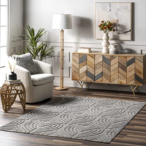 nuLOOM Taryn Moroccan Diamond Indoor/Outdoor Area Rug, 8' x 10', Gray