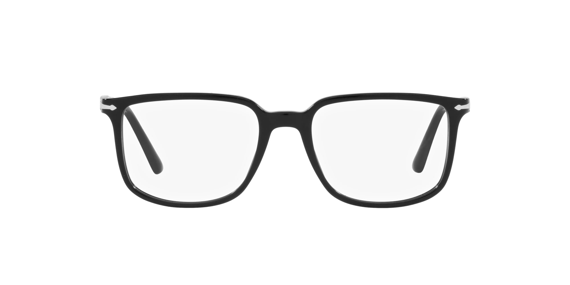 Persol Men's PO3275V Rectangular Prescription Eyewear Frames, Black/Demo Lens, 52 mm