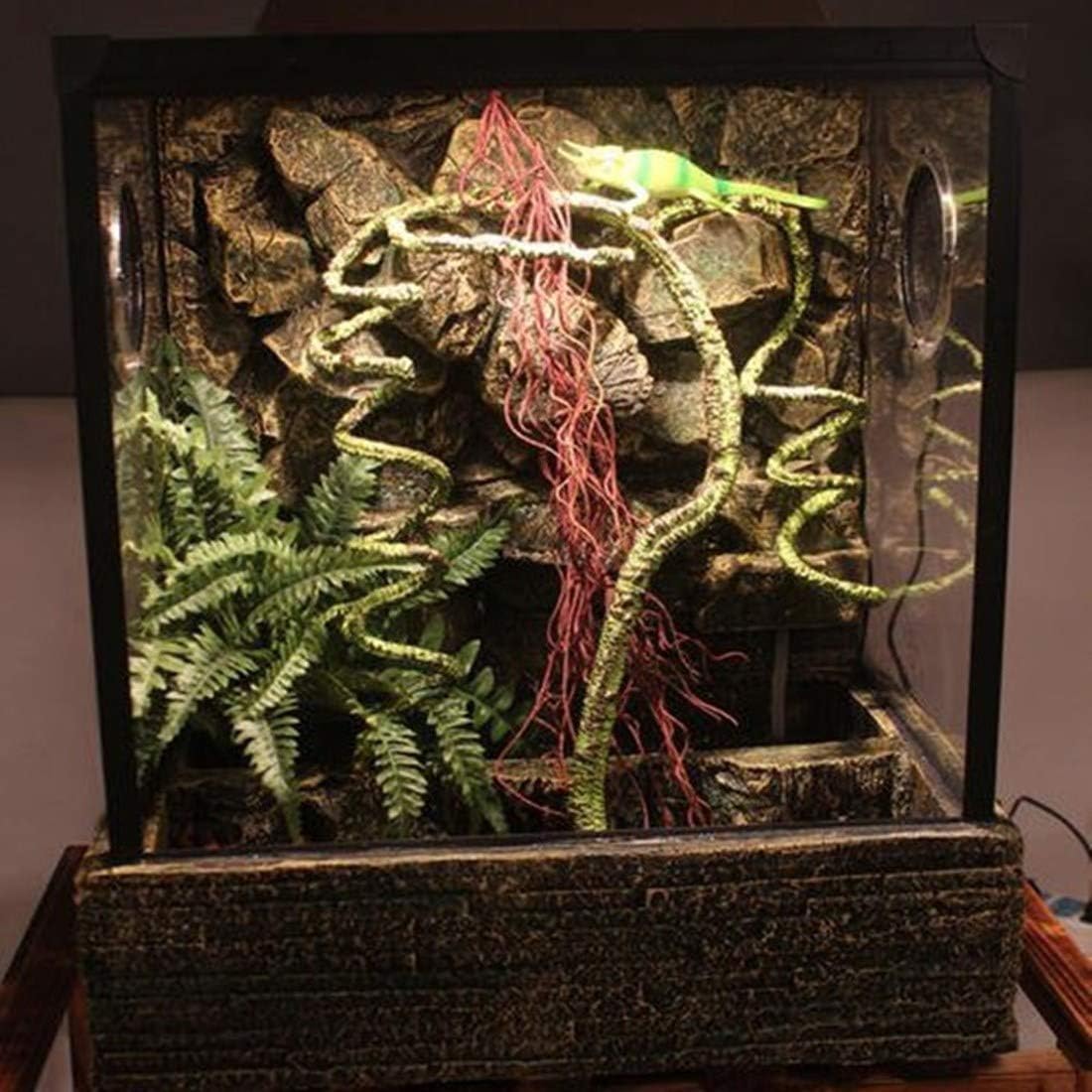 Flexible Bend-A-Branch Reptile Vines,Terrarium Decor,Long Jungle Climber Vines Habitat Decor for Chameleon Climbing Lizards Snakes and More Small Animals