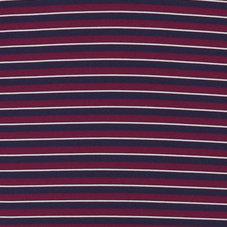 Callaway Men's Refined 3 Color Stripe Short Sleeve Golf Polo Shirt, Dark Purple, Medium