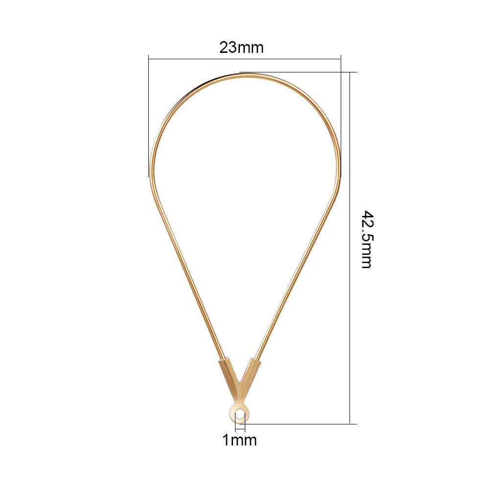BENECREAT 30 PCS 18K Gold Plated Teardrop Shape Beading Hoop Earrings for Valentine's Day, Anniversaries Gifts and Favors