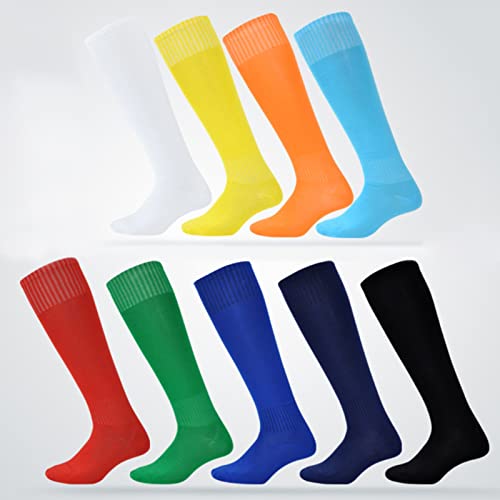 cdar Soccer Socks,Color Stretchy Compression Knee High Tube Socks Football Athletic Socks for Men Women Teens Red