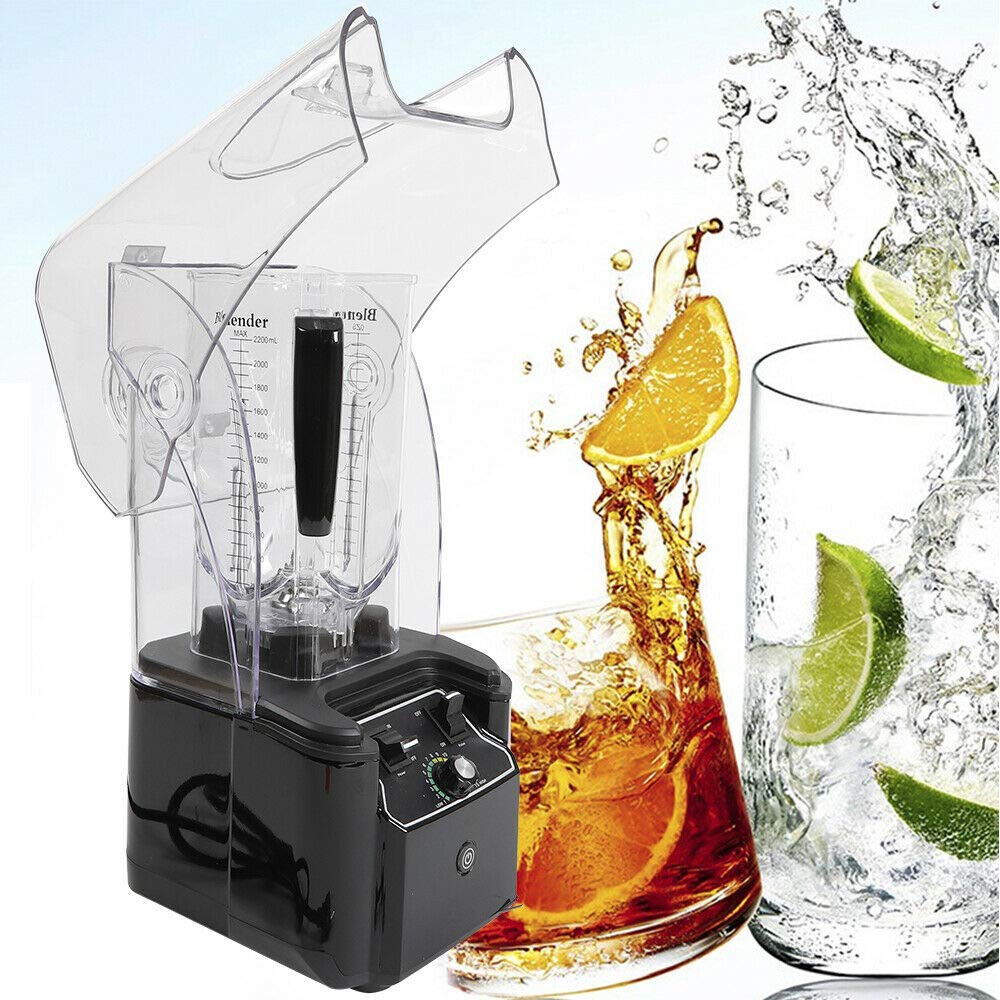 CNCEST Commercial Blender Juicer Mixer Smooth Ice Cream Maker Mixer Soy Milk Maker Mixer 2.2L 2200W Soundproof Blender Food Processor