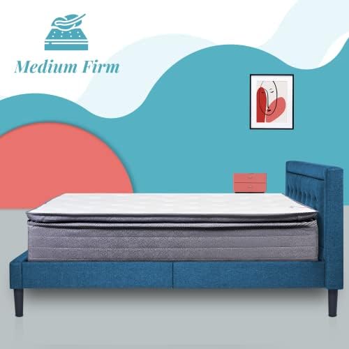 Nutan 10 Inch Foam Encased Mattress with 2-inch Pillow Top, Relaxing Mattresses for Proper Sleep, Pressure Relief, Supportive and Medium Firm Fully Assembled Bed, Full XL