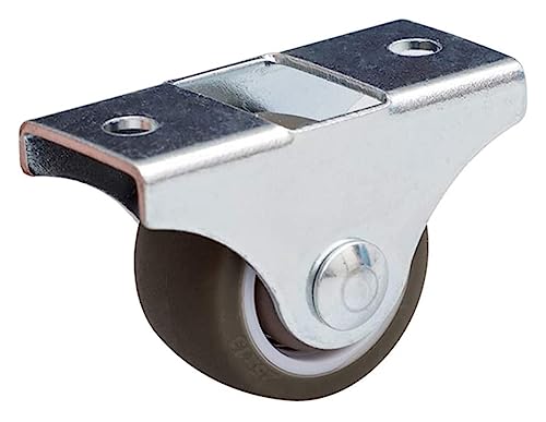 Castor Wheels Moving Caster Wheels Caster Rubber Wheel, for Transport Furniture Fixed Castor Wheels 25mm,Rubber Fixing Castors 50mm,Set of 4 (Size : 2inch)