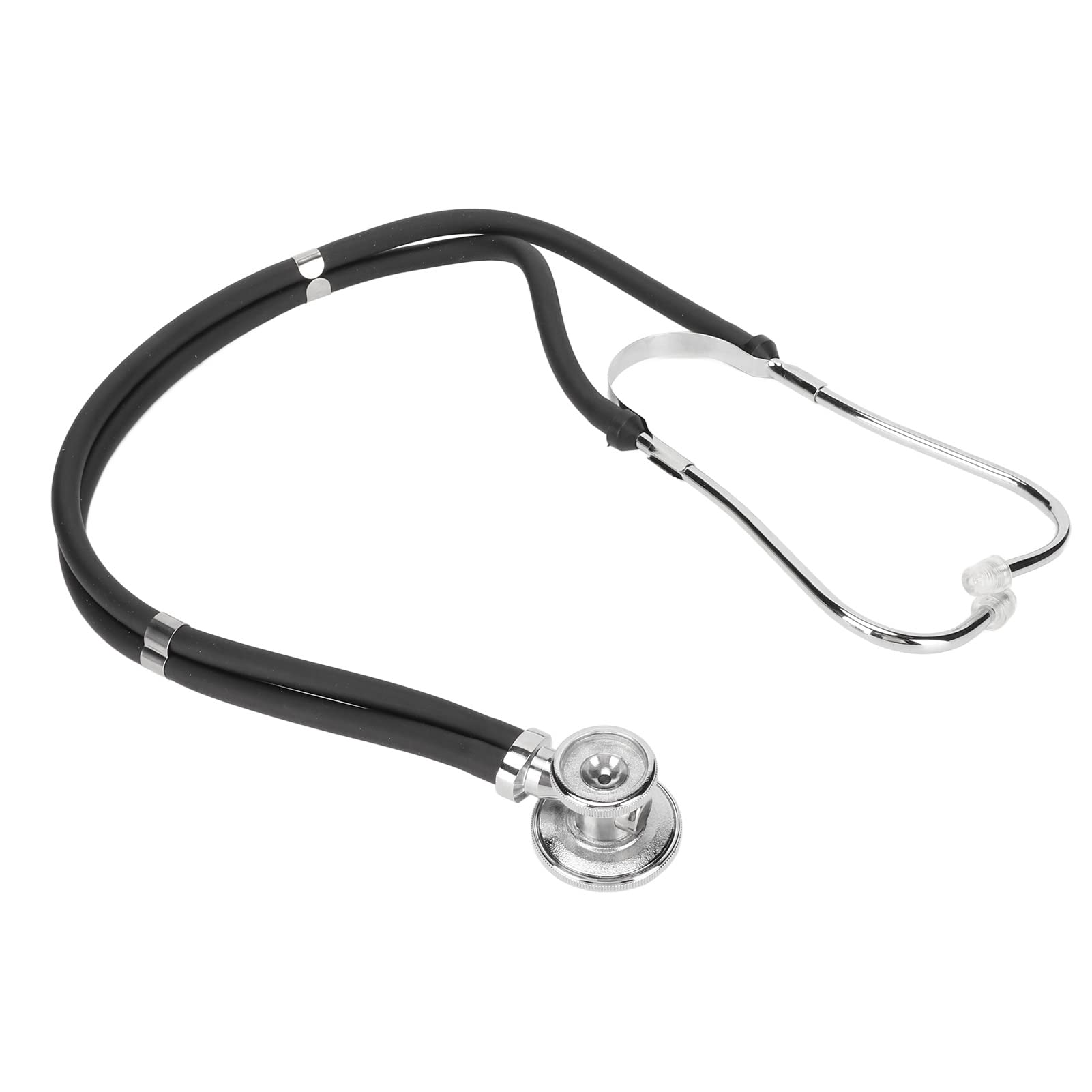 Double Head Stethoscope,ANGGREK Aluminium Alloy Multifunctional Clear Transmission Lightweight Fetal Head Stethoscope Teaching Stethoscope
