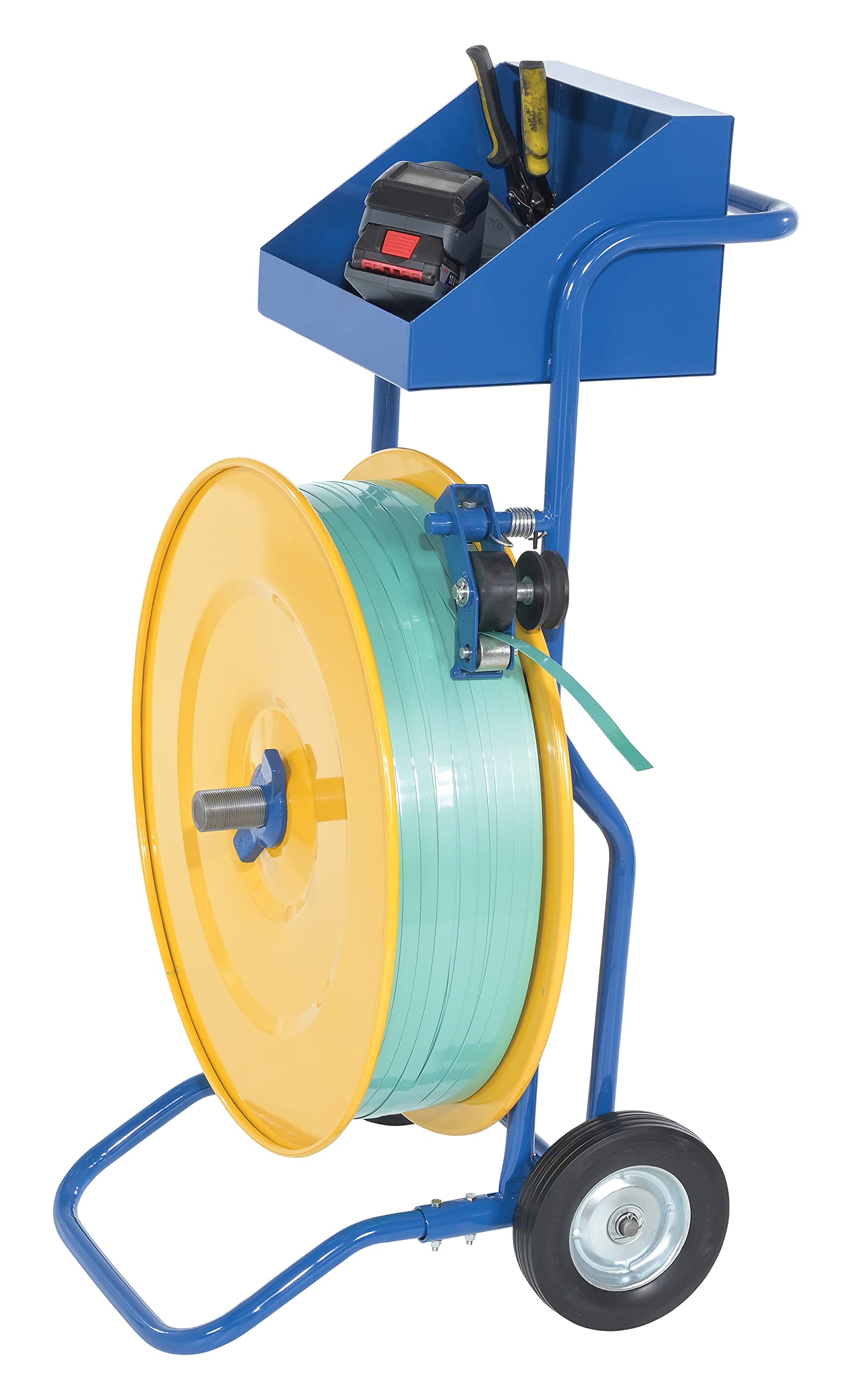 Vestil STRAP-PS-HD Steel Strapping Cart with Powder Coat Finish, 24-7/8" Width, 43" Height, 20-1/2" Depth