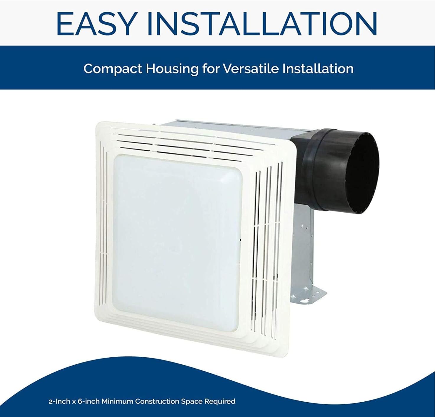 Broan-NuTone 678 Ventilation Fan and Light Combo for Bathroom and Home, 100 Watts, 50 CFM,White