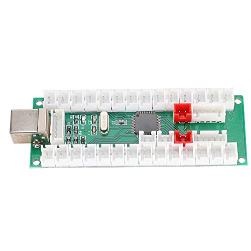 USB Game Set, Fighting Game Accessory Professional Made Can Be Connected to Button Lights Can Be Connected to Various Devices for Silky Arcade Experience(Double Suit Blue + red)