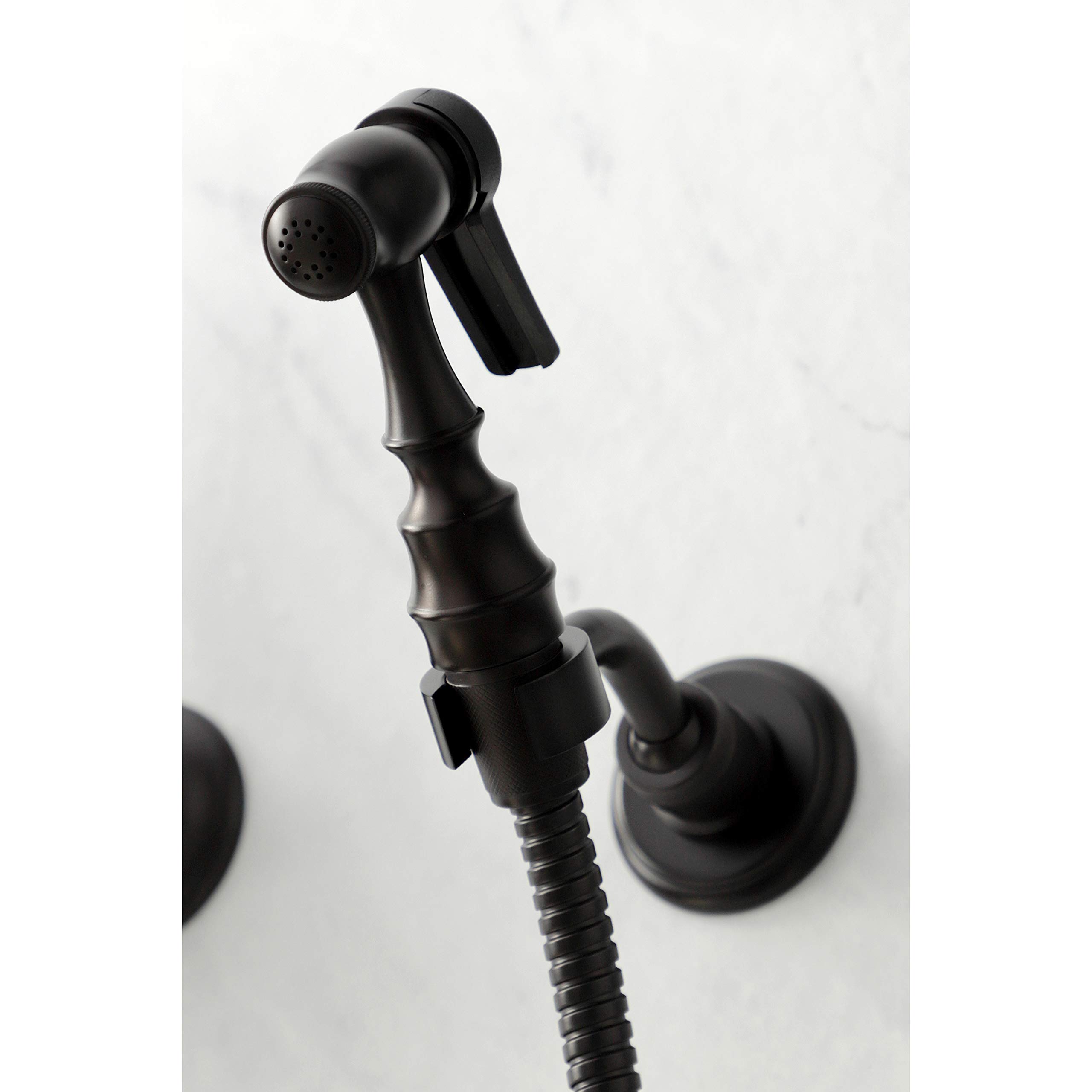 Kingston Brass KS1265PKLBS Duchess Bridge Kitchen Faucet, Oil Rubbed Bronze