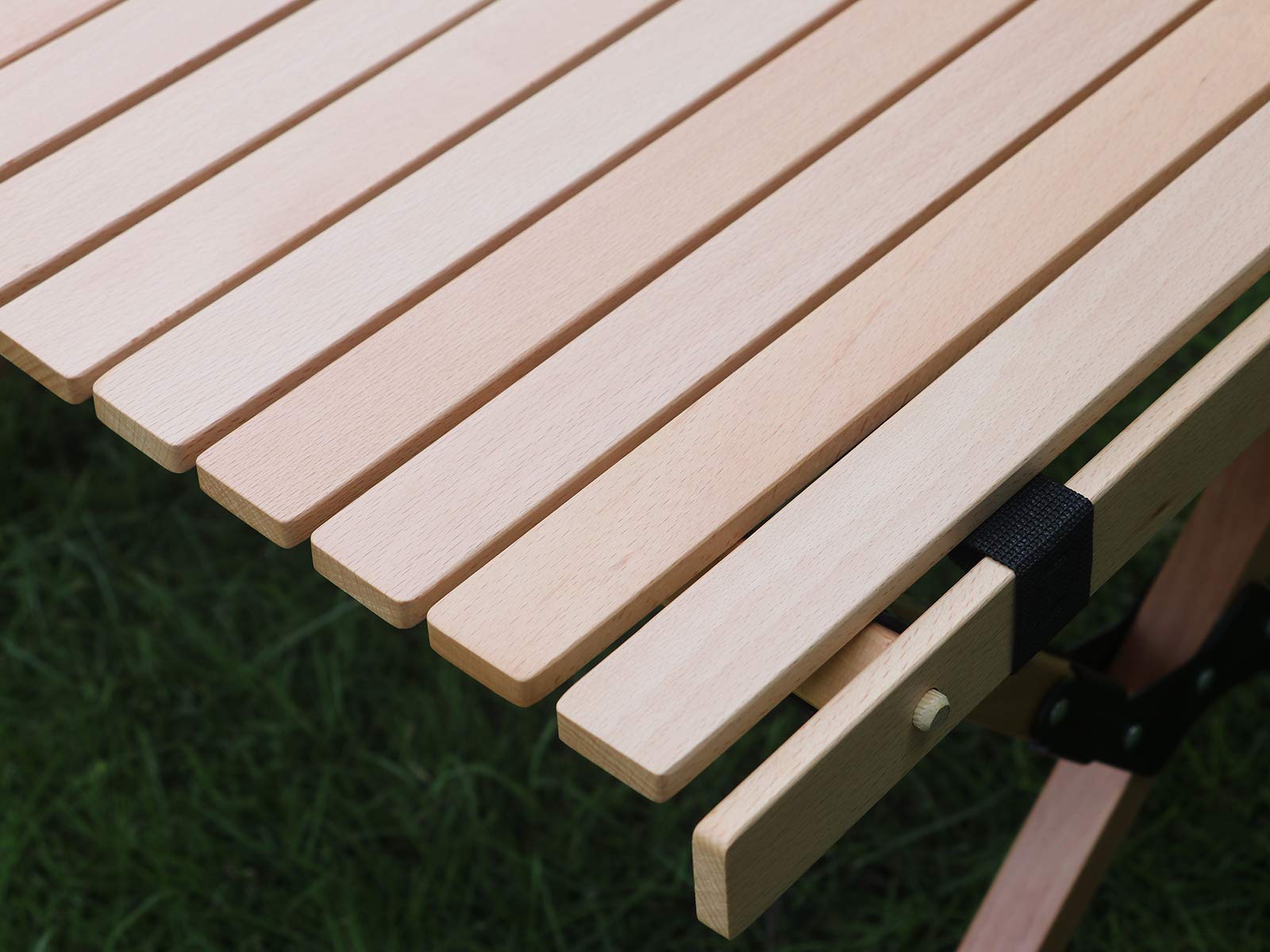 Benewin Camping Folding Wood Table- Portable Foldable Outdoor Picnic Table,Cake Roll Wooden Table in a Bag for Picnic, Camp, Travel, Garden BBQ Accessories