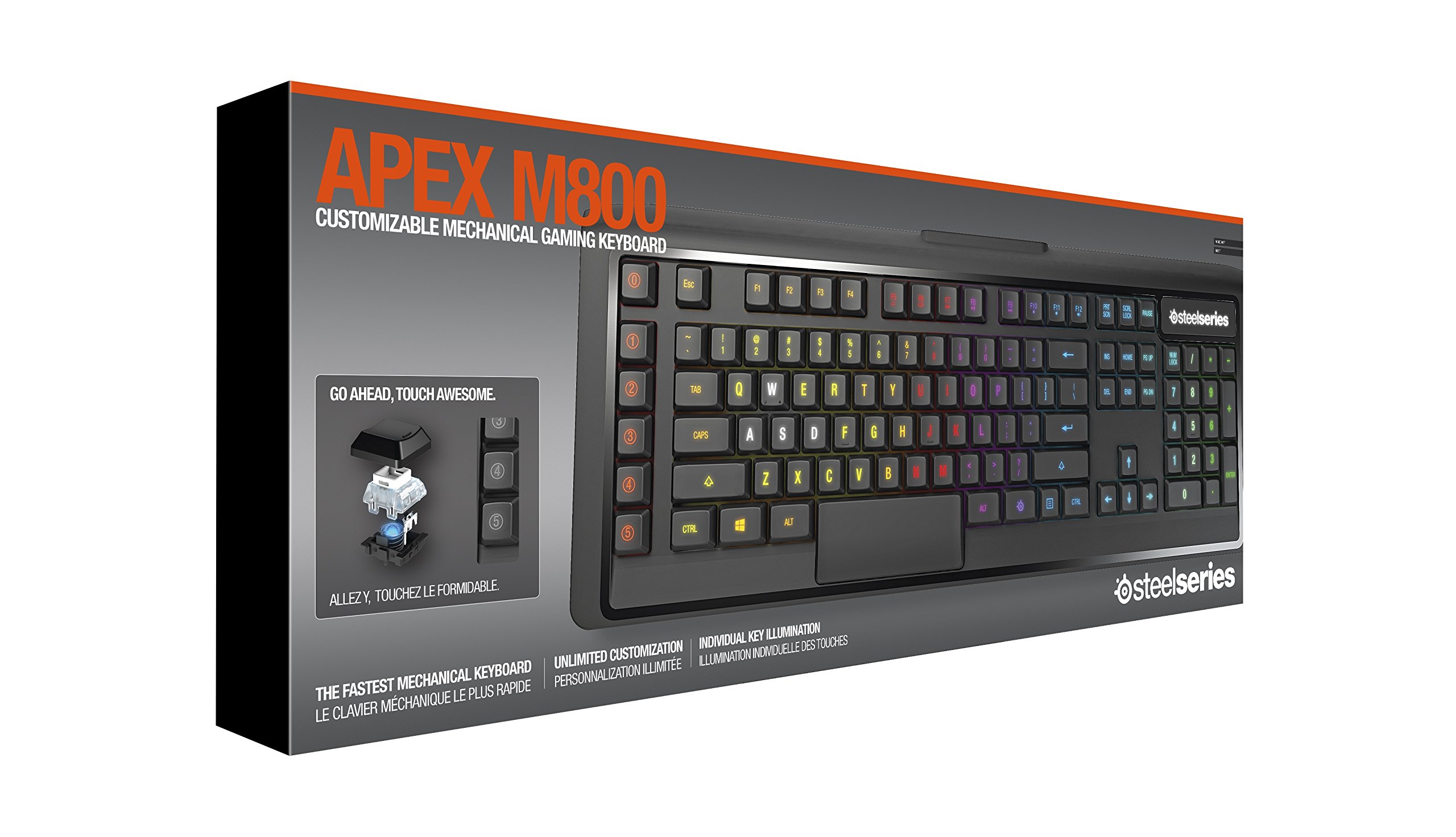 SteelSeries Apex M800 RGB Mechanical Gaming Keyboard - RGB LED Backlit - Linear & Quiet Switch